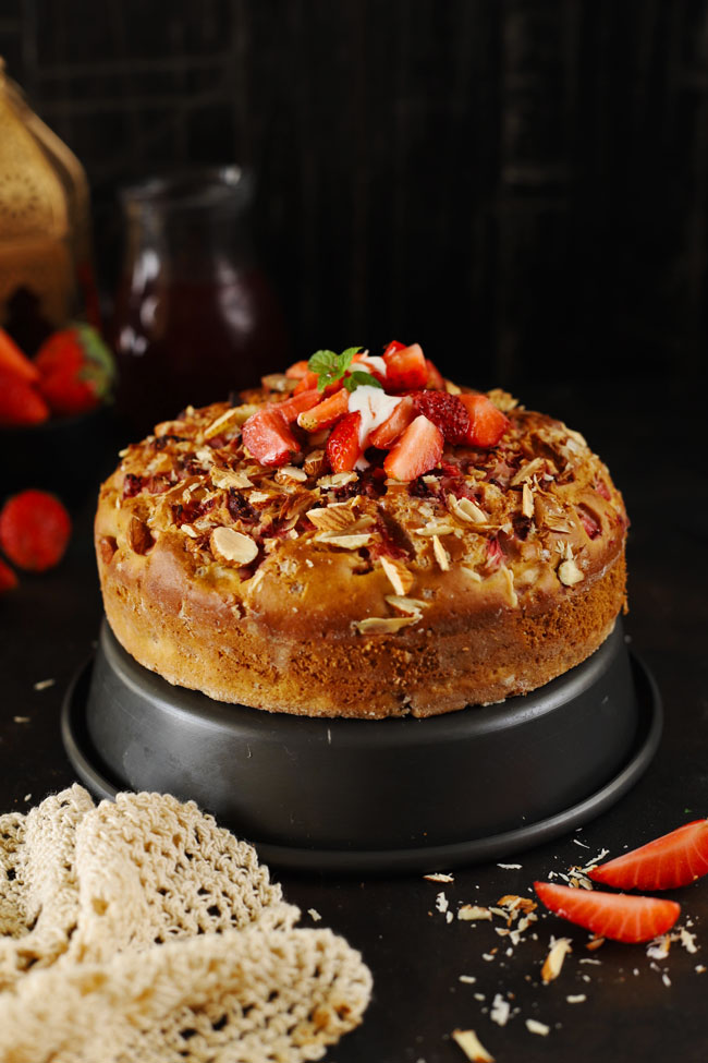 Strawberry Cake Recipe | Teatime Strawberry Cake - Fun FOOD Frolic