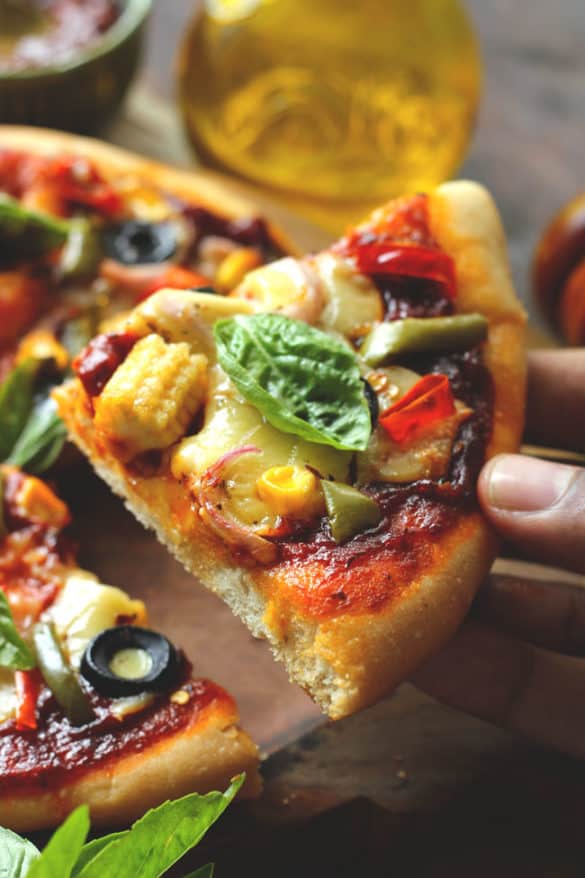 Classic Vegetable Cheese Pizza - Fun FOOD Frolic