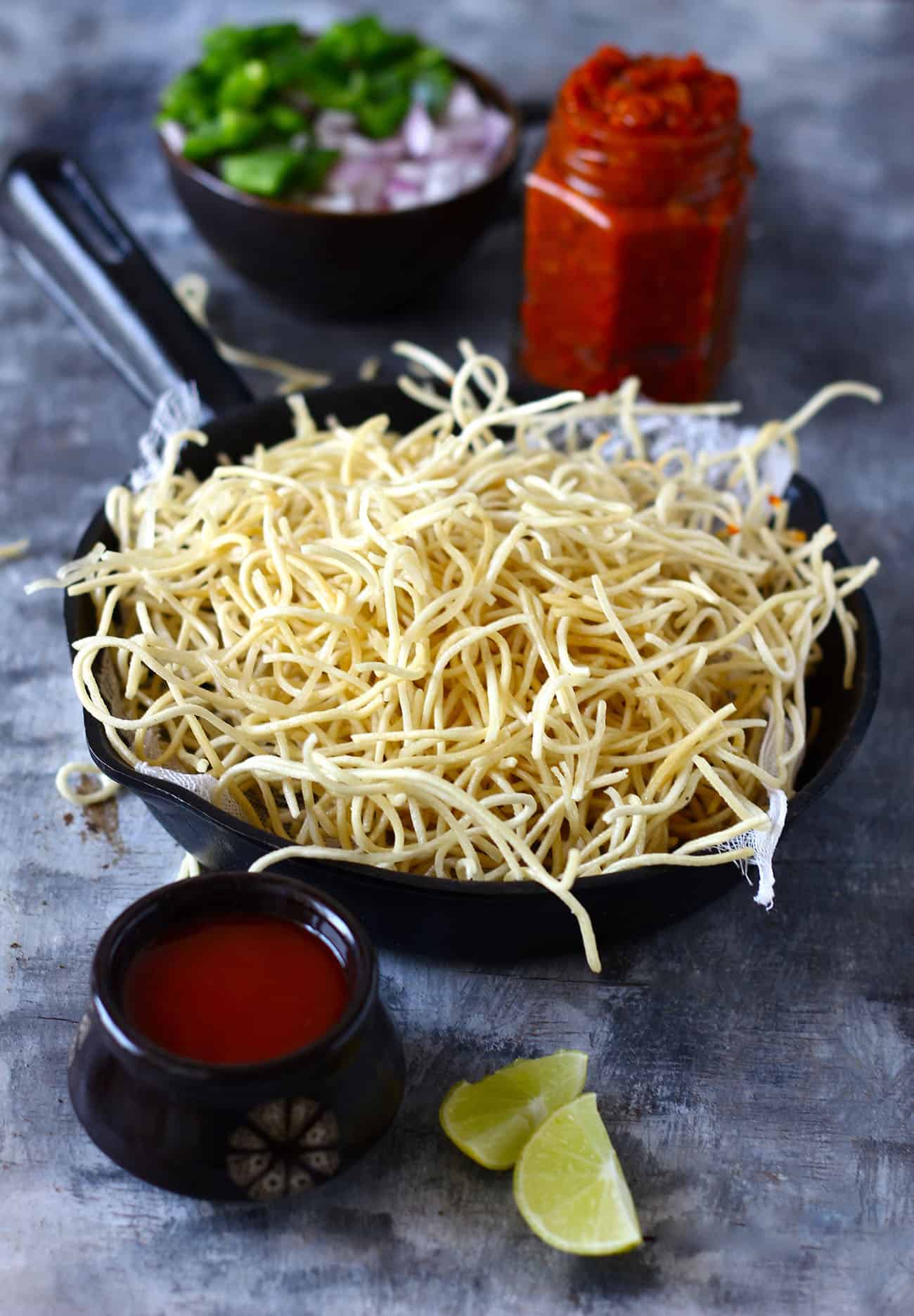 Chinese Bhel Recipe - Fun FOOD and Frolic