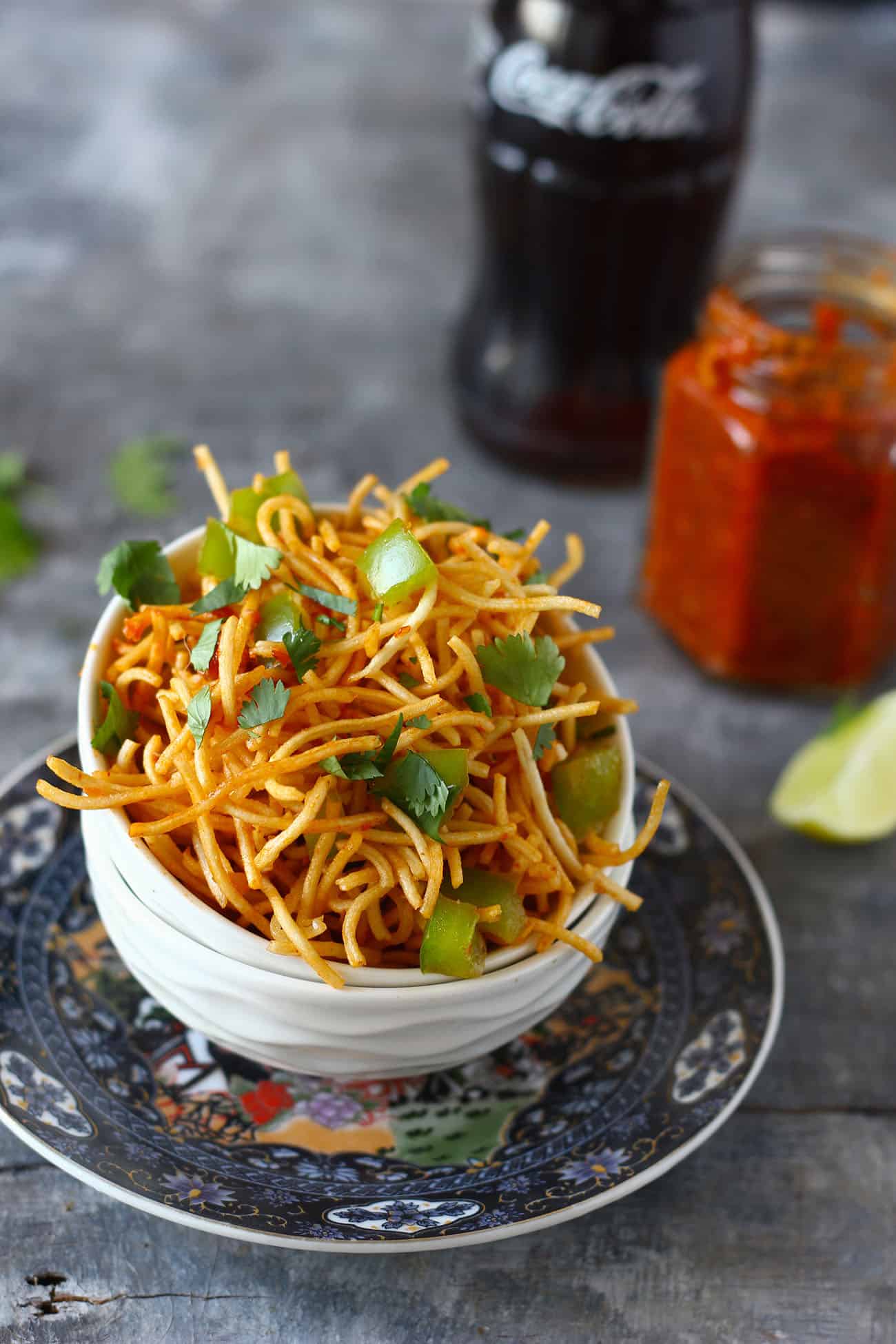 Chinese Bhel Recipe - Fun FOOD and Frolic