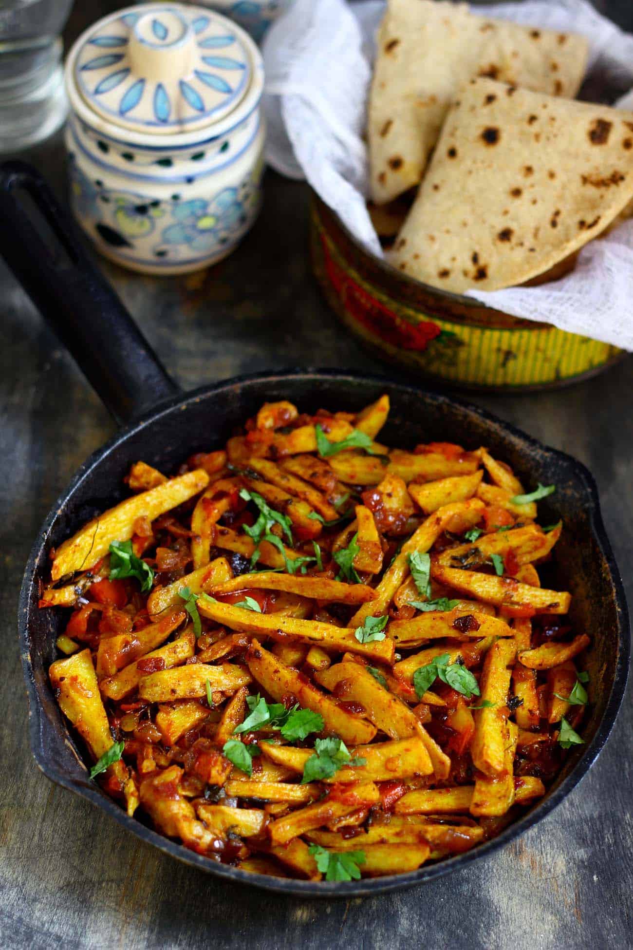 Punjabi Arbi Masala Recipe (Arbi Fry) - Fun Food Frolic