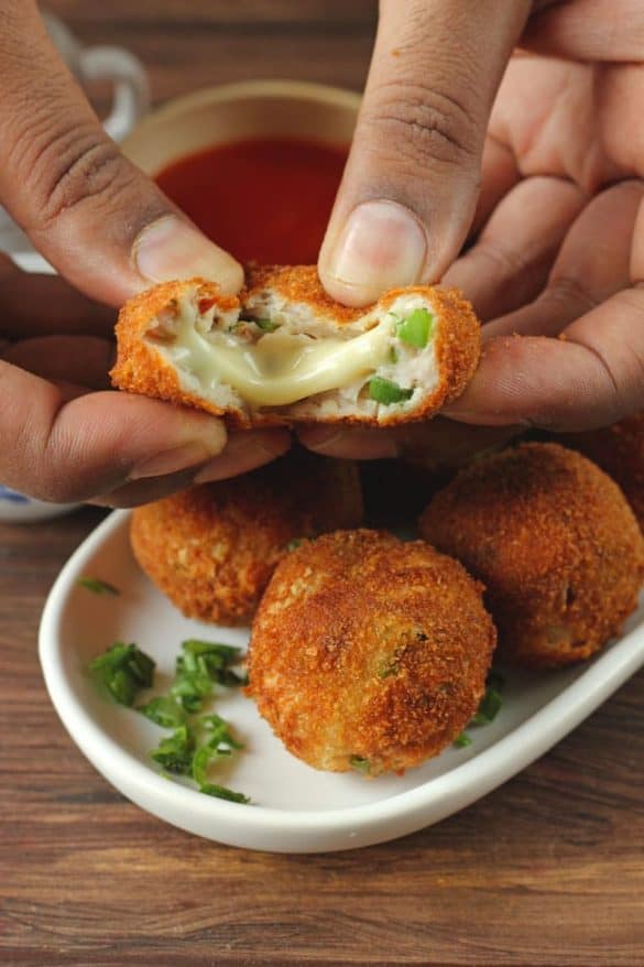 Chicken Cheese Balls Recipe - Fun FOOD Frolic