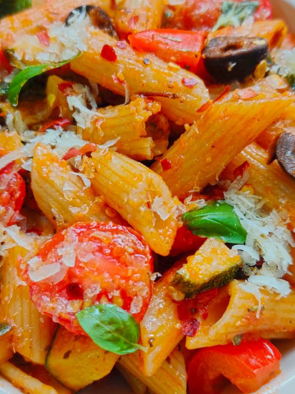 Tomato Sauce Pasta Recipe (Red Sauce Pasta) - Fun FOOD Frolic