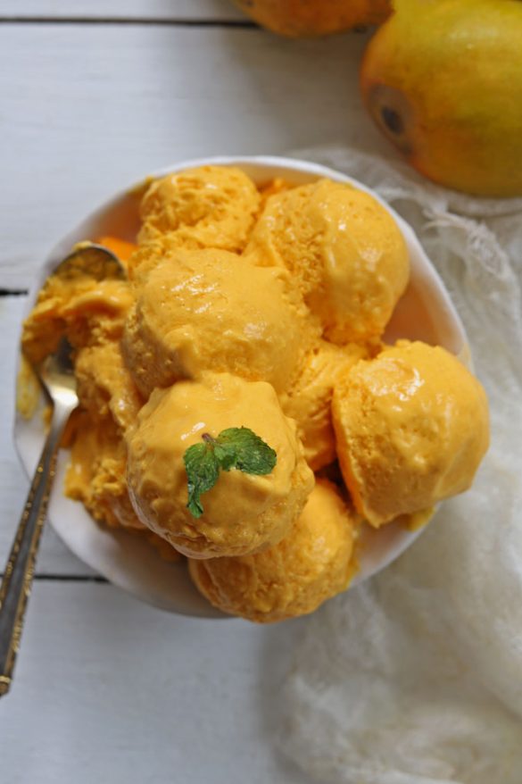 Mango Ice Cream Recipe - Fun FOOD Frolic
