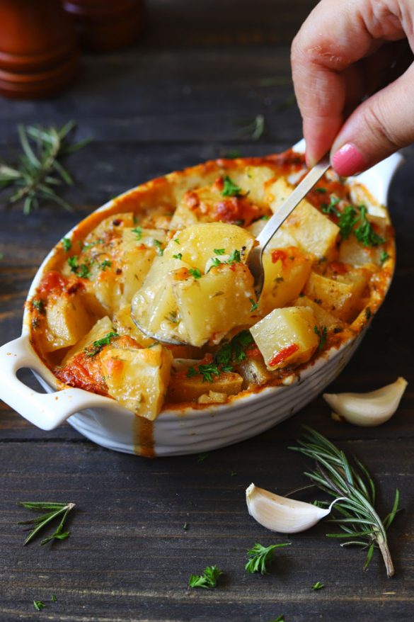 Potato Bake Recipe (Cheesy Baked Potato) - Fun FOOD Frolic