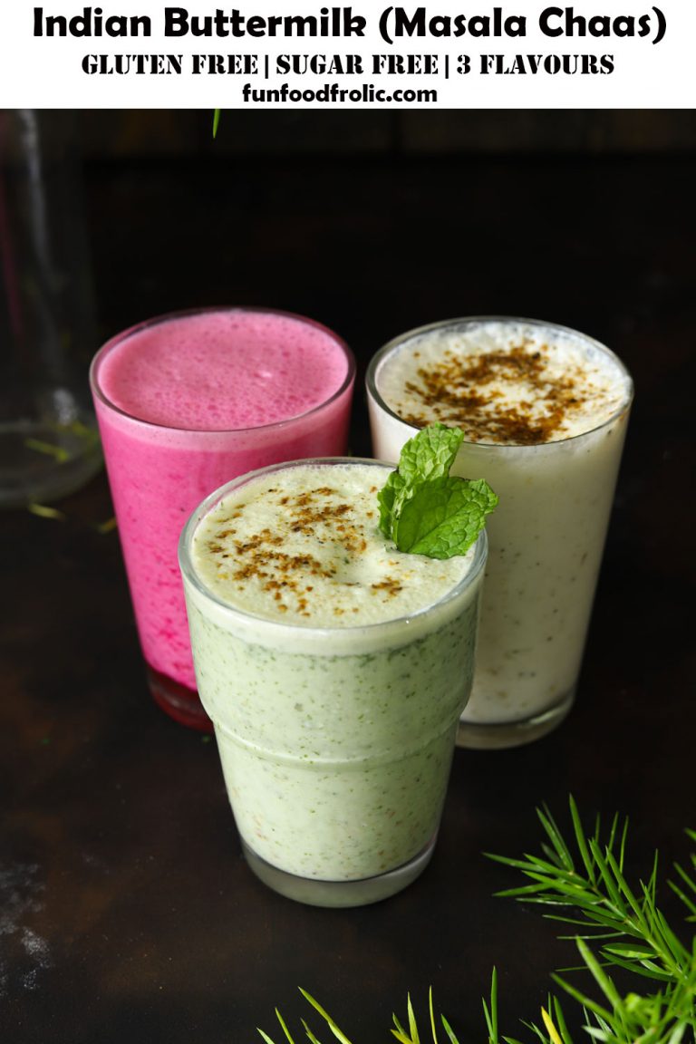 Chaas Recipe (Indian Buttermilk 3 Flavours) - Fun FOOD Frolic