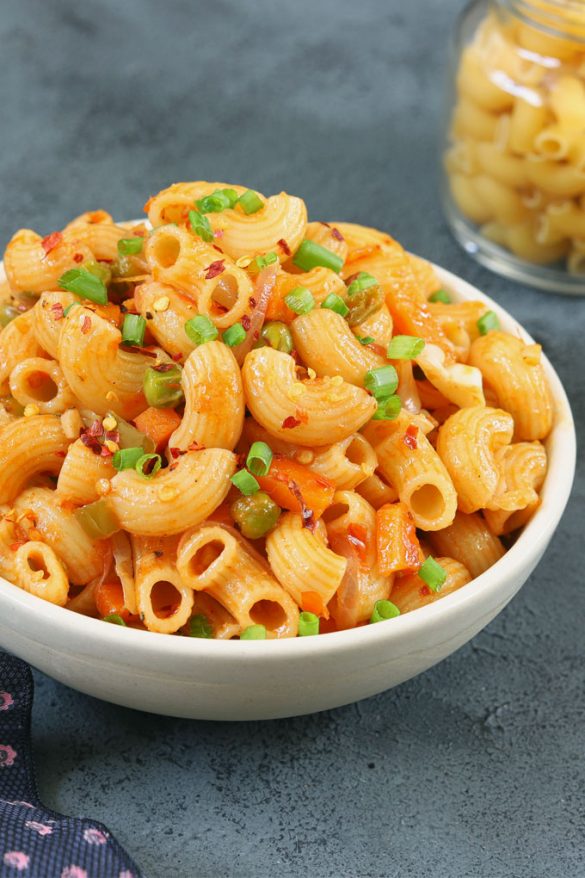 Masala Macaroni Recipe - Fun FOOD Frolic
