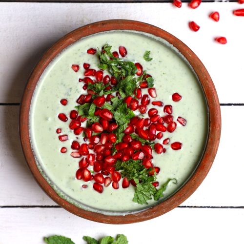 Mint Raita Recipe (Anar Pudina Raita) - Fun FOOD Frolic