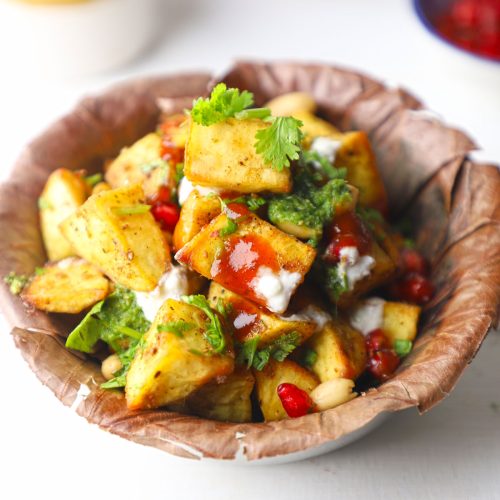 Sweet Potato Chaat Recipe (Falari Chaat) - Fun FOOD Frolic